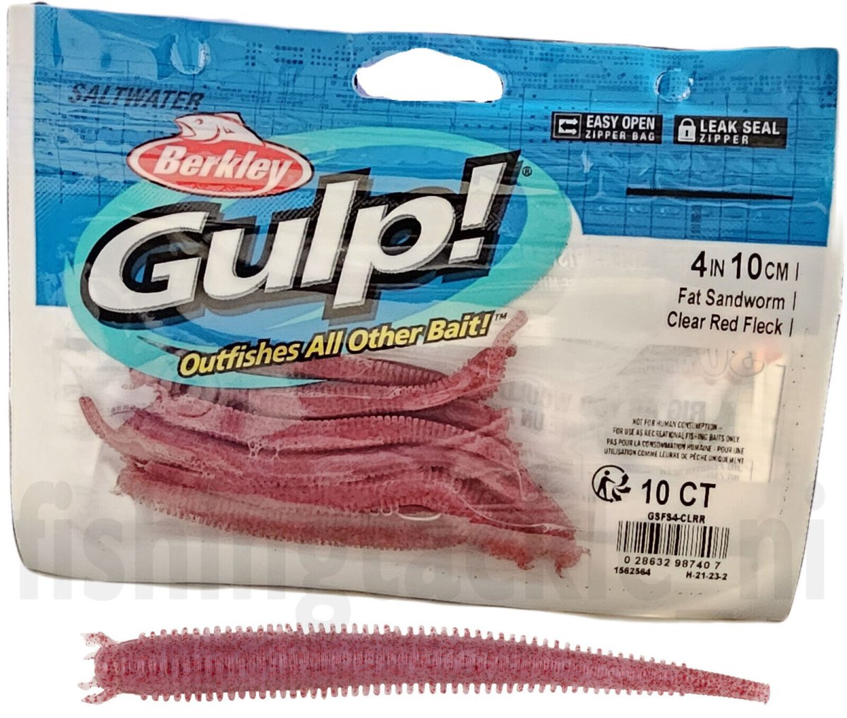 Berkley Fat Sandworm Red Fleck, de mest naturtro sandorm-imitationer