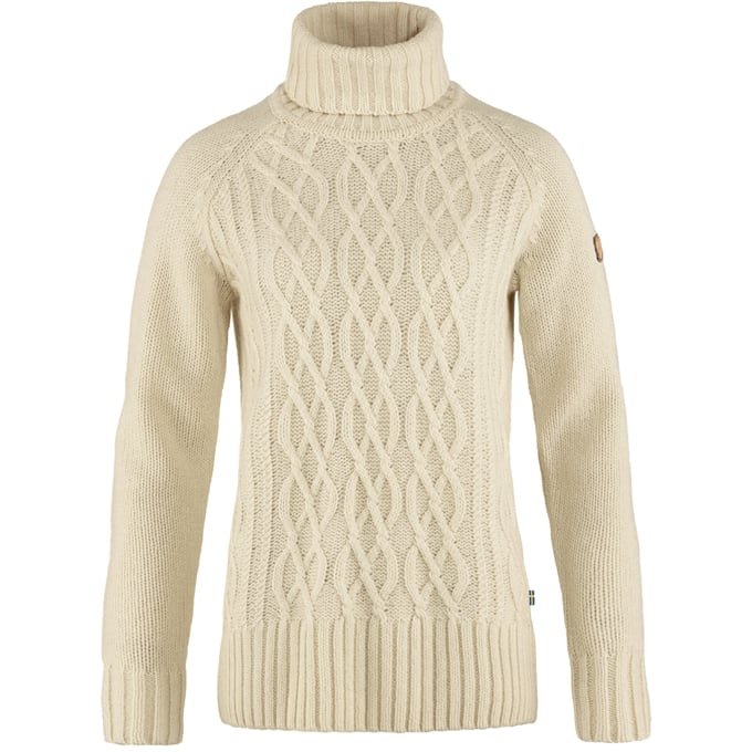 Fjällräven Övik Cable Knit Roller Neck Dame sweater - hygge